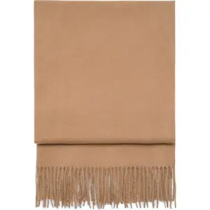 Mango Fringe Scarf - Medium Brown