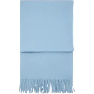 Mango Fringe Scarf - Sky Blue