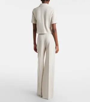 Max Mara Osso Striped Wide-leg Pants