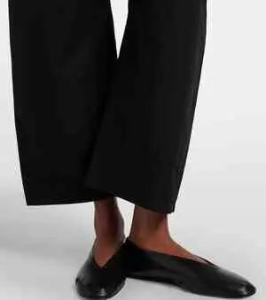 LESET Kyoto Cropped Wide-leg Pants - Black
