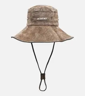 Jacquemus Velvet Bucket Hat - Brown