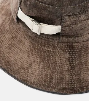 Jacquemus Velvet Bucket Hat - Brown
