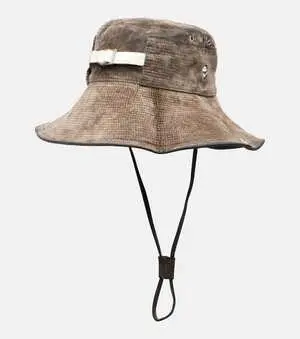 Jacquemus Velvet Bucket Hat - Brown