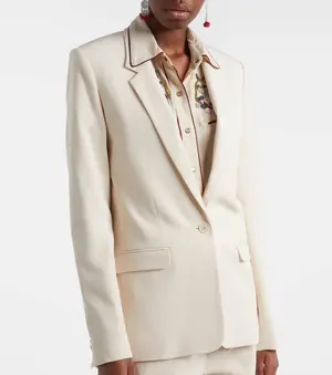 Isabel Marant Étoile Feray Crêpe Jacket - White