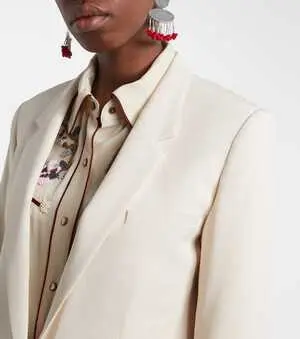 Isabel Marant Étoile Feray Crêpe Jacket - White