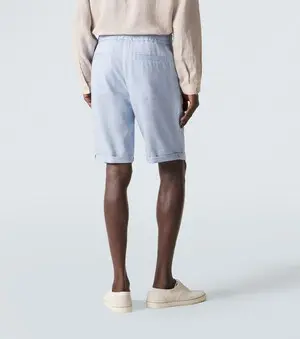 Brunello Cucinelli Linen And Wool Bermuda Shorts