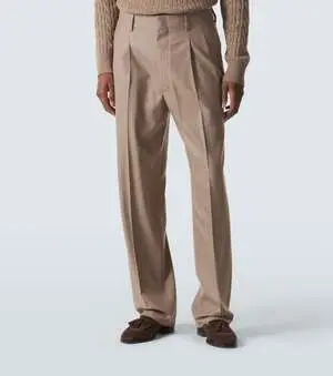 Loro Piana Buxton Virgin Wool Straight Pants