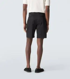 Dolce & Gabbana Pleated Cotton-blend Bermuda Shorts