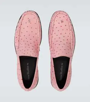 Acne Studios Ostrich-effect Leather Loafers
