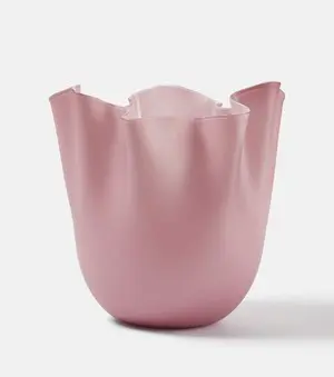 VENINI Fazzoletto Murano Glass Vase Fulvio Bianconi And Paolo - Pink