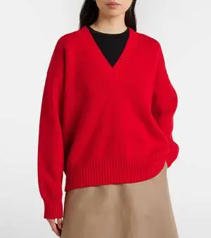 RÓHE Cotton V-neck Sweater