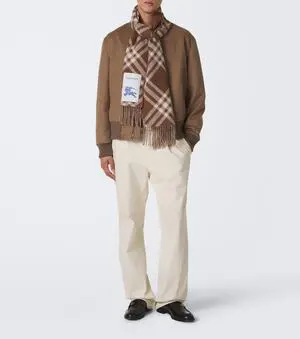 Burberry Check Cashmere Scarf - Brown