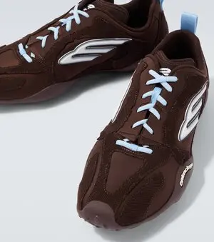 Balenciaga Monday Ultra Corduroy-trimmed Sneakers - Brown