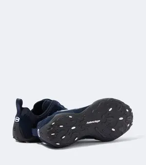 Balenciaga Monday Ultra Corduroy-trimmed Sneakers - Blue