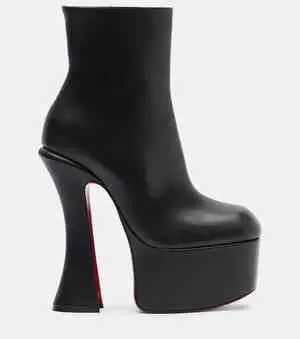 CHRISTIAN LOUBOUTIN Aquabootie 160 Leather Platform Ankle Boots