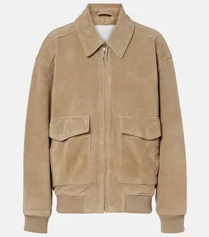 Citizens Of Humanity Vivienne Suede Blouson Jacket - Beige