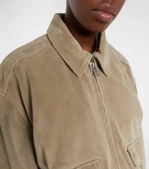 Citizens Of Humanity Vivienne Suede Blouson Jacket - Beige
