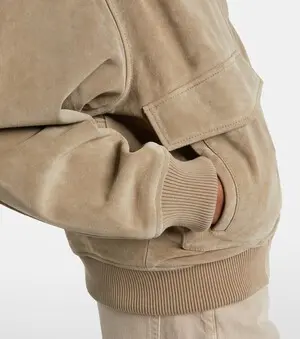Citizens Of Humanity Vivienne Suede Blouson Jacket - Beige