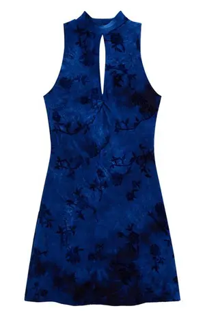 Desigual Floral Keyhole Neck Minidress