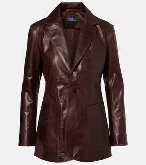 Polo Ralph Lauren Leather Blazer - Brown