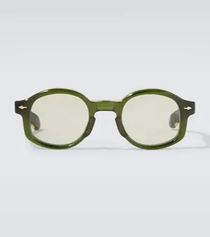 JACQUES MARIE MAGE Petrus Round Sunglasses - Green