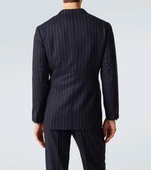 SAMAN AMEL Striped Wool Blazer