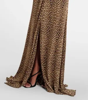 Roberto Cavalli Embellished Open-back Gown