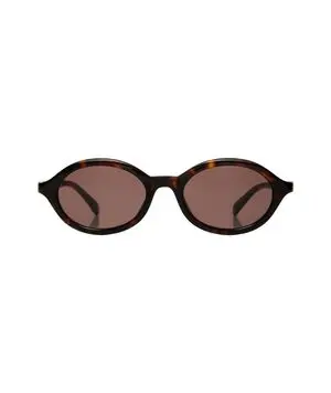 Gucci Signoria Oval Sunglasses - Brown