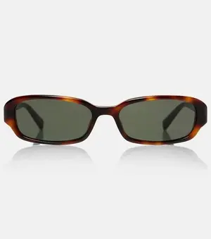 Saint Laurent Sl 872 Erin Rectangle Sunglasses - Brown