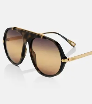 Chloé Aly Combi Aviator Sunglasses