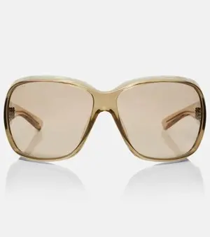 Gucci Script Square Sunglasses Beige