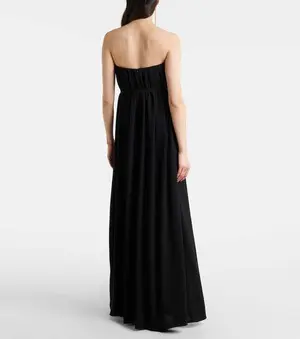 Max Mara Strapless Crêpe Gown