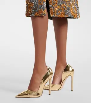 JIMMY CHOO Brigitte Mirrored Leather Pumps