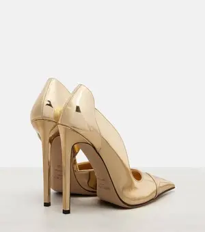 JIMMY CHOO Brigitte Mirrored Leather Pumps