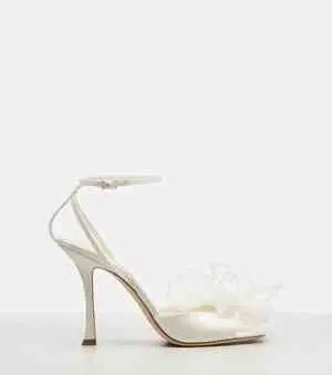 JIMMY CHOO Mimmi Ivory Satin Sandals