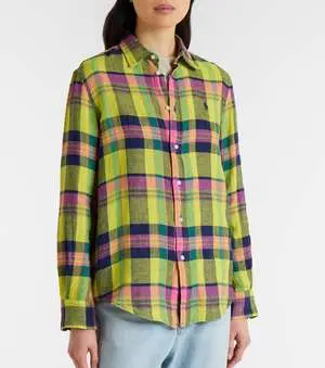 Polo Ralph Lauren Checked Linen Shirt - Multicoloured