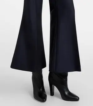 Valentino Garavani Wool And Mohair Flared Trousers