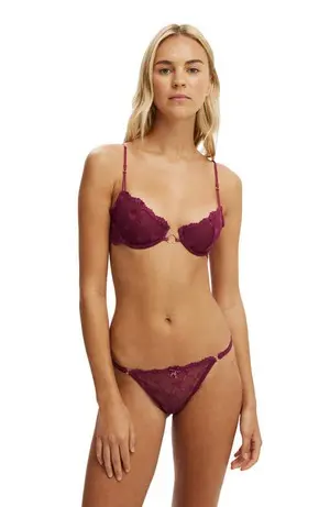 Cotton:on The Keepsake Underwire Bra - Crushed Berry