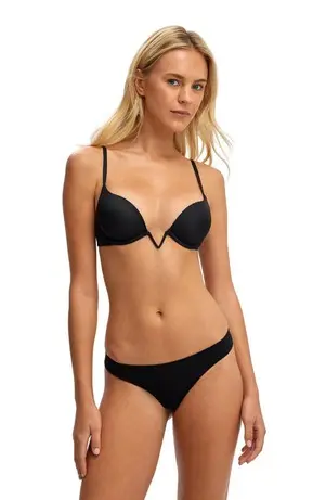 Cotton:on V Wire Lightly Lined Bra - Black