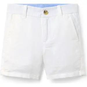 Janie And Jack Linen-cotton Blend Short - White