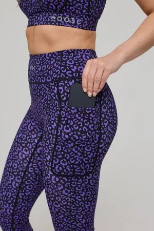 OOSC Infinite High Waisted Leggings - Purple Leopard