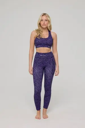 OOSC Infinite High Waisted Leggings - Purple Leopard