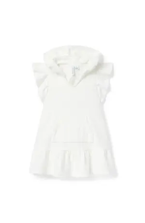 Janie And Jack Hooded Terry Swim Cover-up - White