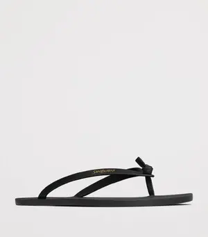 Saint Laurent Logo Flip Flops