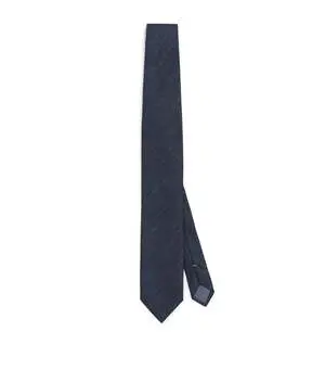 Eton Linen-silk Tie - Navy
