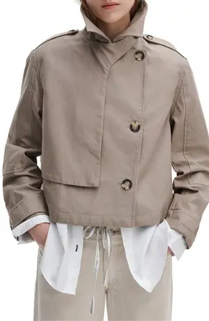 Rag & Bone Double-breasted Cropped Cotton Trench Coat