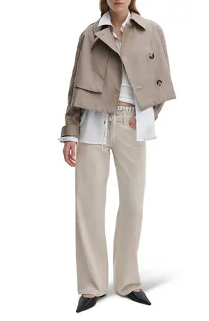 Rag & Bone Double-breasted Cropped Cotton Trench Coat