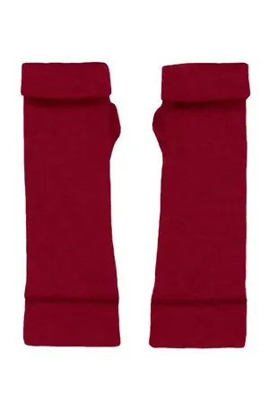 CELTIC & CO. Cashmere Fingerless Gloves Red
