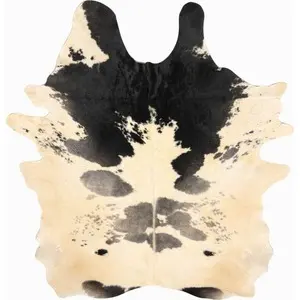 RHACAM Eco Hides Rh Rugs Audrey Cowhide Rug 9'5" × 6'7" - Black And White
