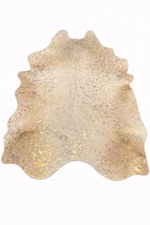 RHACAM Eco Hides Rh Rugs Luma Cowhide Rug 9'0" × 6'7" - Metallic Gold